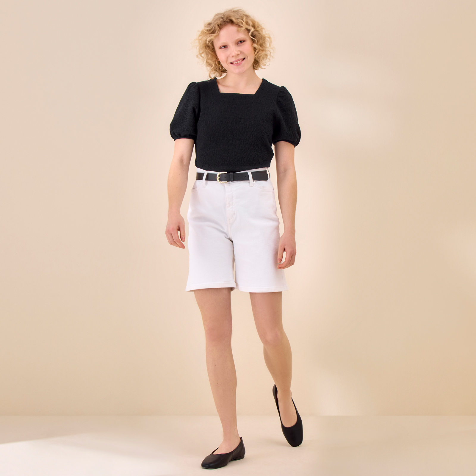 KARIN farkkushortsit, luonnonvalkoinen | NOSH verkkokauppa